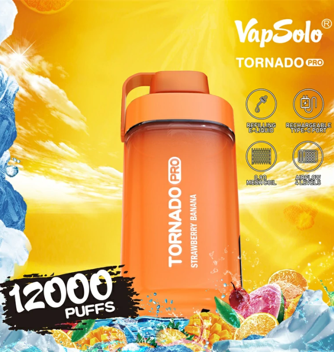 Original Vapsolo Tornado Pro 12K Puffs Disposable Vape Device - Vape ...